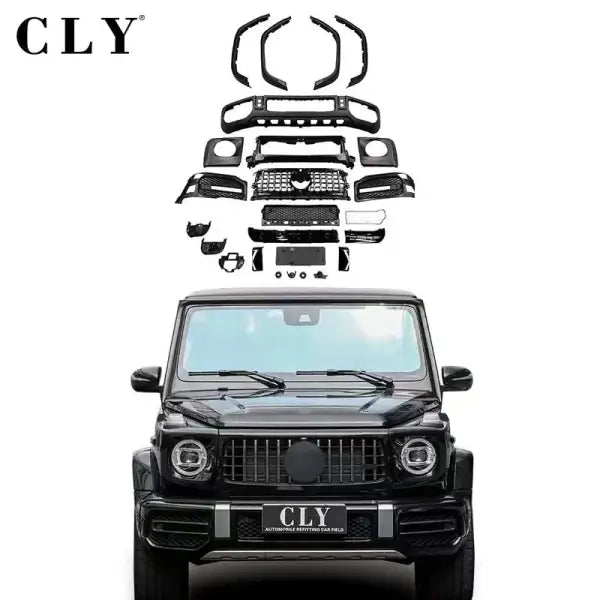 MERCEDES BENZ G CLASS G WAGON W464 2019 UPGRADE BODYKIT TO G63 AMG FRONT CAR BUMPER GT CAR ...