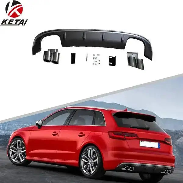 2013-2016 Normal S3 Style Car Bumper Rear Diffuser Body Parts for AUDI ...
