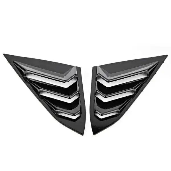 Civic Rear Window Vent Outlet Louver Fender Trim Glossy Glossy Black ...
