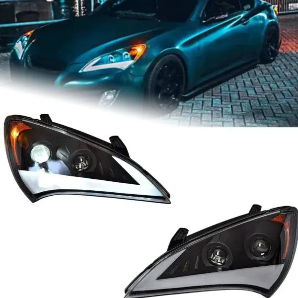 Car Styling Head lamp light for Hyundai Genesis Coupe Headlights 2009 ...