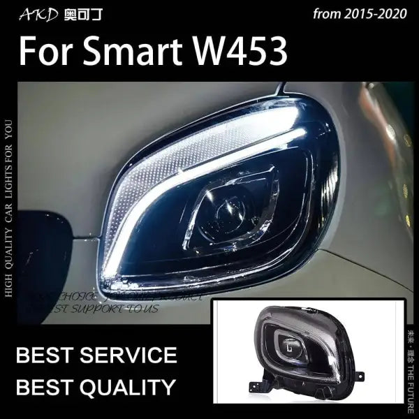 Car Styling Head lamp light for Smart Headlights 2015-2020 Smart W453 ...