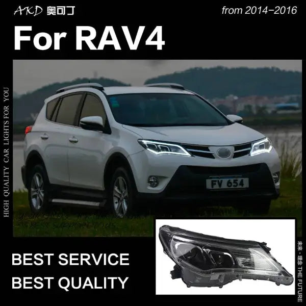 Car Styling Head lamp light for Toyota RAV4 Headlights 2014-2016 RAV 4 ...