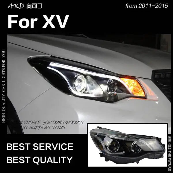 Car Styling Head lamp light for XV Headlights 2011-2015 Crosstrek LED ...