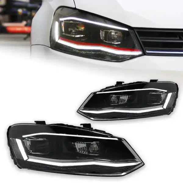 Car Styling for VW Polo Headlights 2011-2018 Vento LED Headlight New ...
