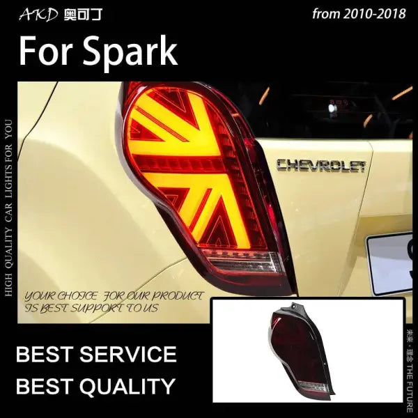 Chevrolet Spark Tail Lights 2010-2018 Spark GT LED Tail lamp light DRL ...