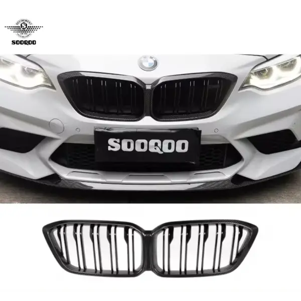 For BMW F87 M2 Grille MP Style Dry Carbon Fiber Front Grill for BMW M2 ...