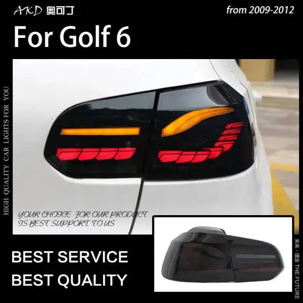 Golf 6 Tail Lights 2009-2012 Golf6 R20 LED Tail lamp light GTS DRL ...