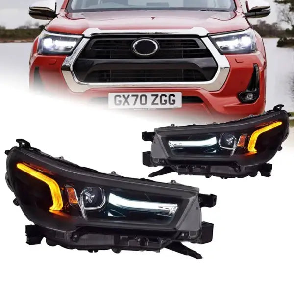 Toyota Hilux Headlights 2021-2023 New Revo LED Headlight DRL Hid Head ...