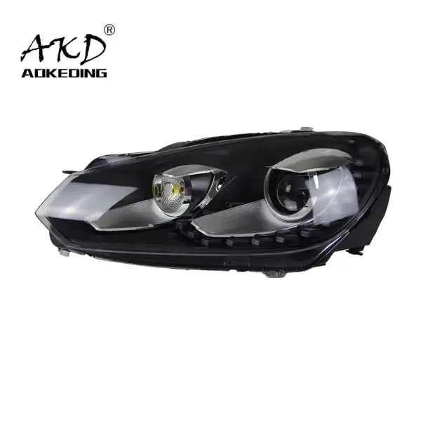 VW Golf 6 LED Headlight 2009-2012 R20 Design Golf LED DRL Hid Head lamp ...