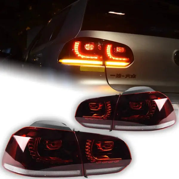 VW Golf 6 Tail Lights 2009-2012 Golf6 R20 LED Tail lamp light LED DRL ...