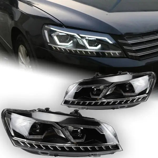 VW Passat B7 Headlights 2011-2016 LED Headlight DRL Hid Head lamp light ...
