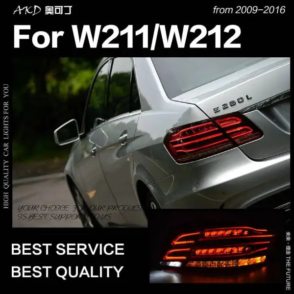 W211 Tail Lights 2009-2016 E200 E250 E300 LED Tail lamp light LED DRL ...
